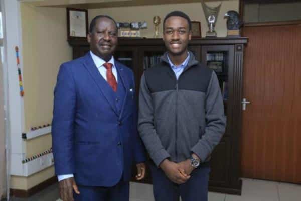 Raila Brings US Political Scientist David Onyuoki to His Office