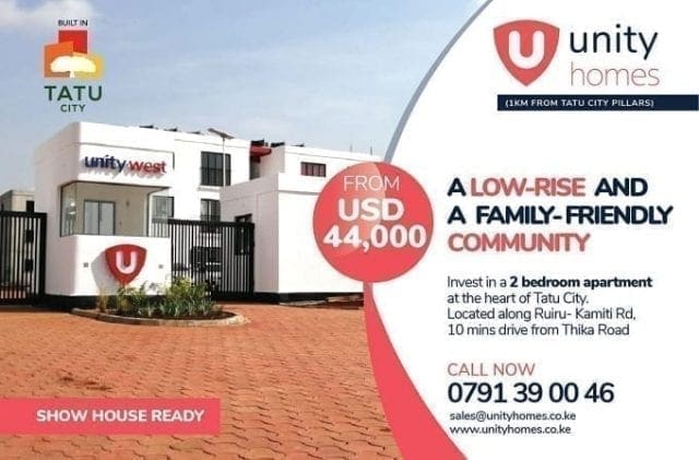 Unity West In Tatu City: The Perfect Environment To Own A Home