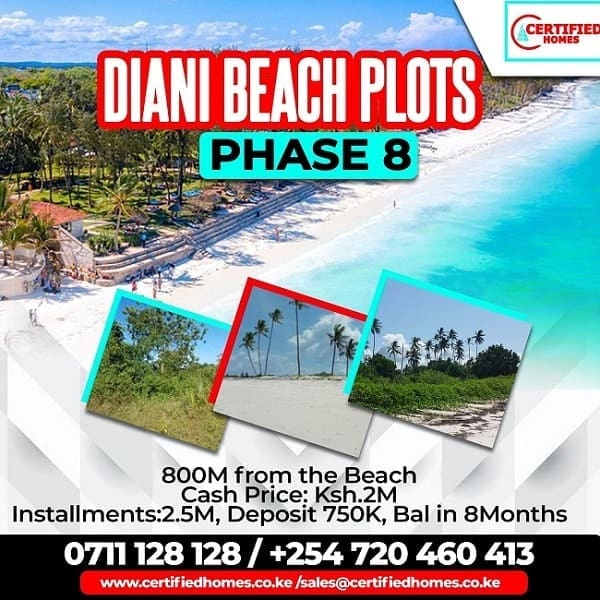 White-Sand Beach: Own A Piece Of Diani Beach