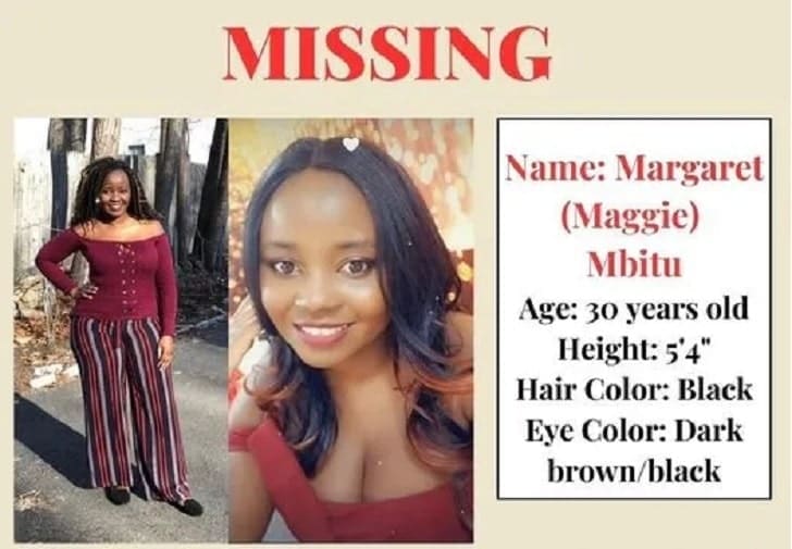 Mbitu: Missing Kenyan woman’s body found in airport Garage
