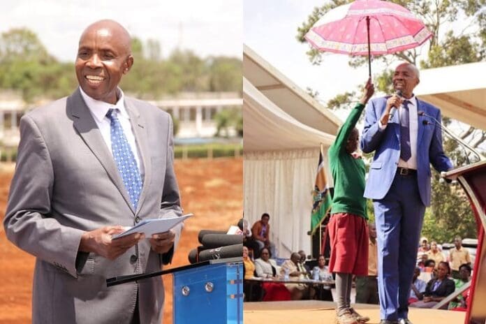 CS Machogu talks about viral photo of young boy holding umbrella