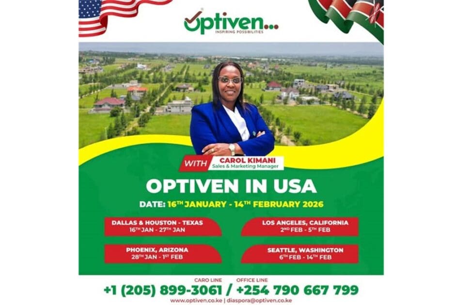 Optiven USA 2026: Kenyan Diaspora Invited To Invest Back Home